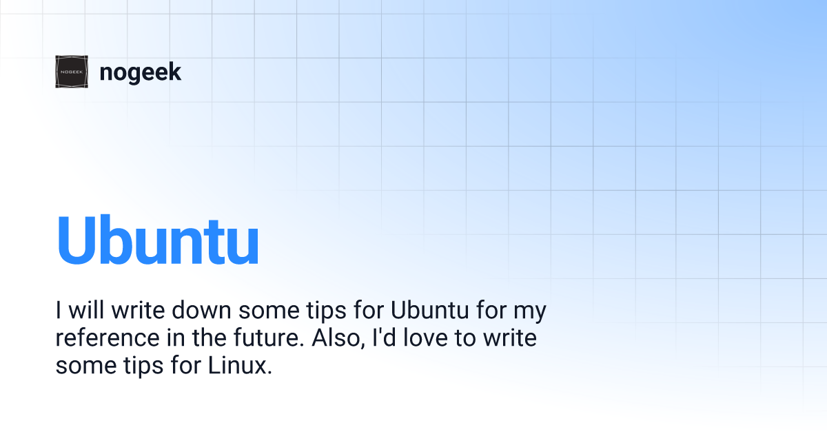 Ubuntu | nogeek